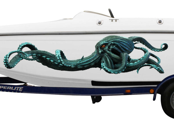 Kraken Giant Squid Boat Decal | Mythic Sea-Monster Vinyl Graphic ...