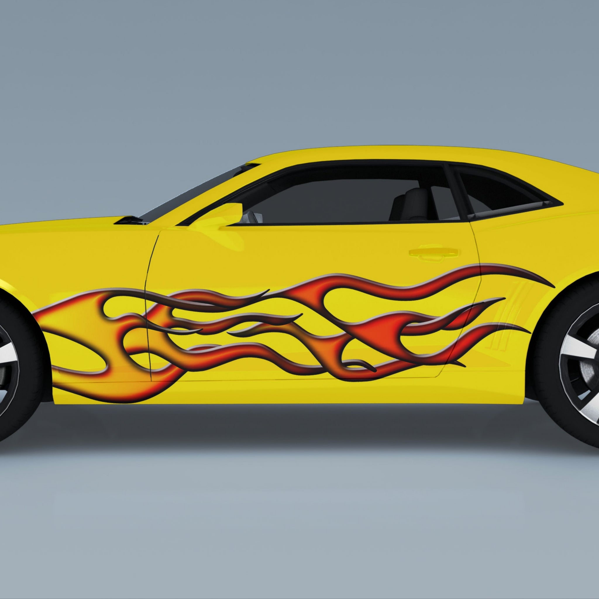 car flames decal