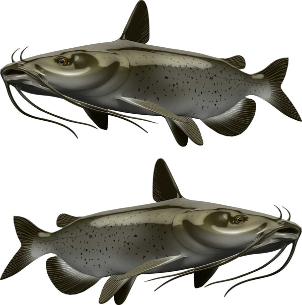 Catfish Boat Vinyl Decal | Realistic Angled Side-View Fishing Graphic ...