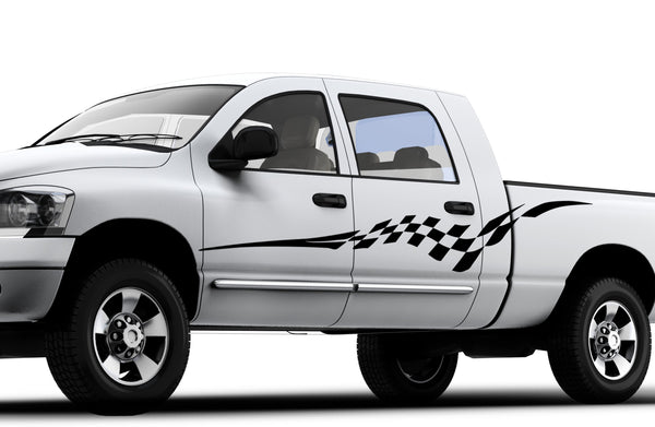 Checkers vinyl Decal Stripes for car truck racing | Xtreme Digital GraphiX
