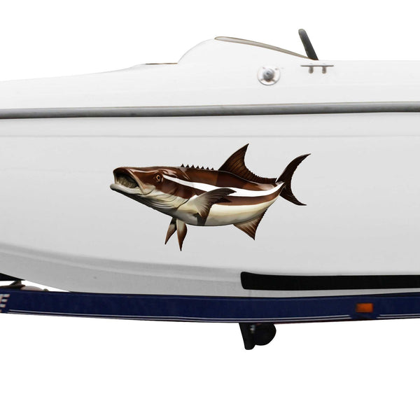Cobia Fish Vinyl Decal | Realistic Side-View Boat Graphics - Xtreme ...