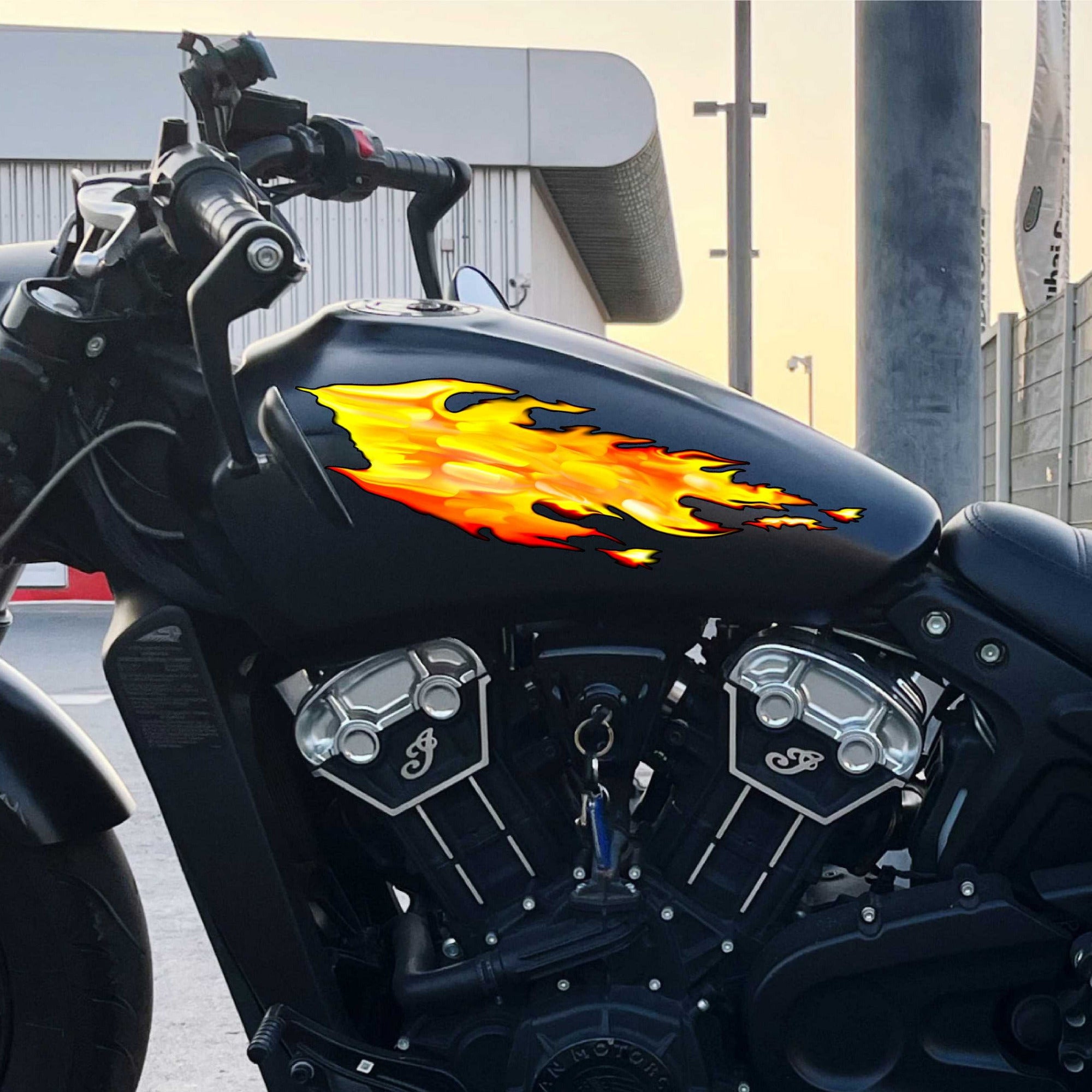 Realistic Fire Flame Decals for Motorcycles | Motorbike vinyl graphics ...