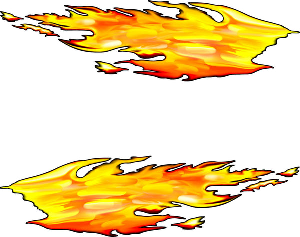 Realistic Fire Flame Decals for Motorcycles | Motorbike vinyl graphics ...