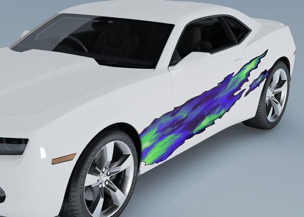 Fire flames car accent vinyl graphic decals | Xtreme Digital GraphiX