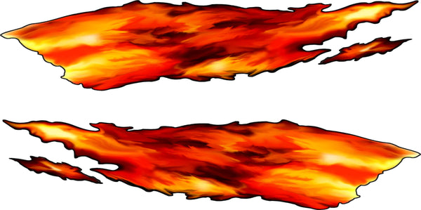 Fire flames car accent vinyl graphic decals | Xtreme Digital GraphiX