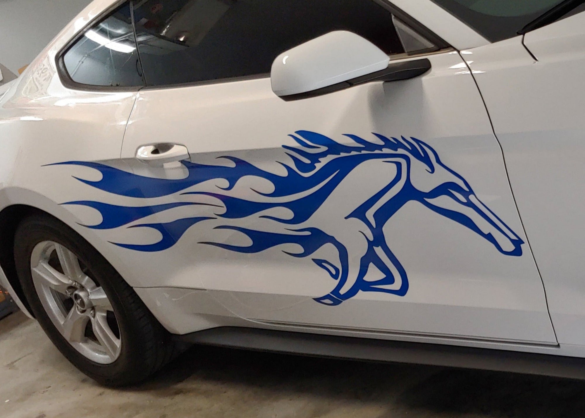 Mustang Horse Flames Vinyl Car Decals | Perfect for Ford Mustangs ...