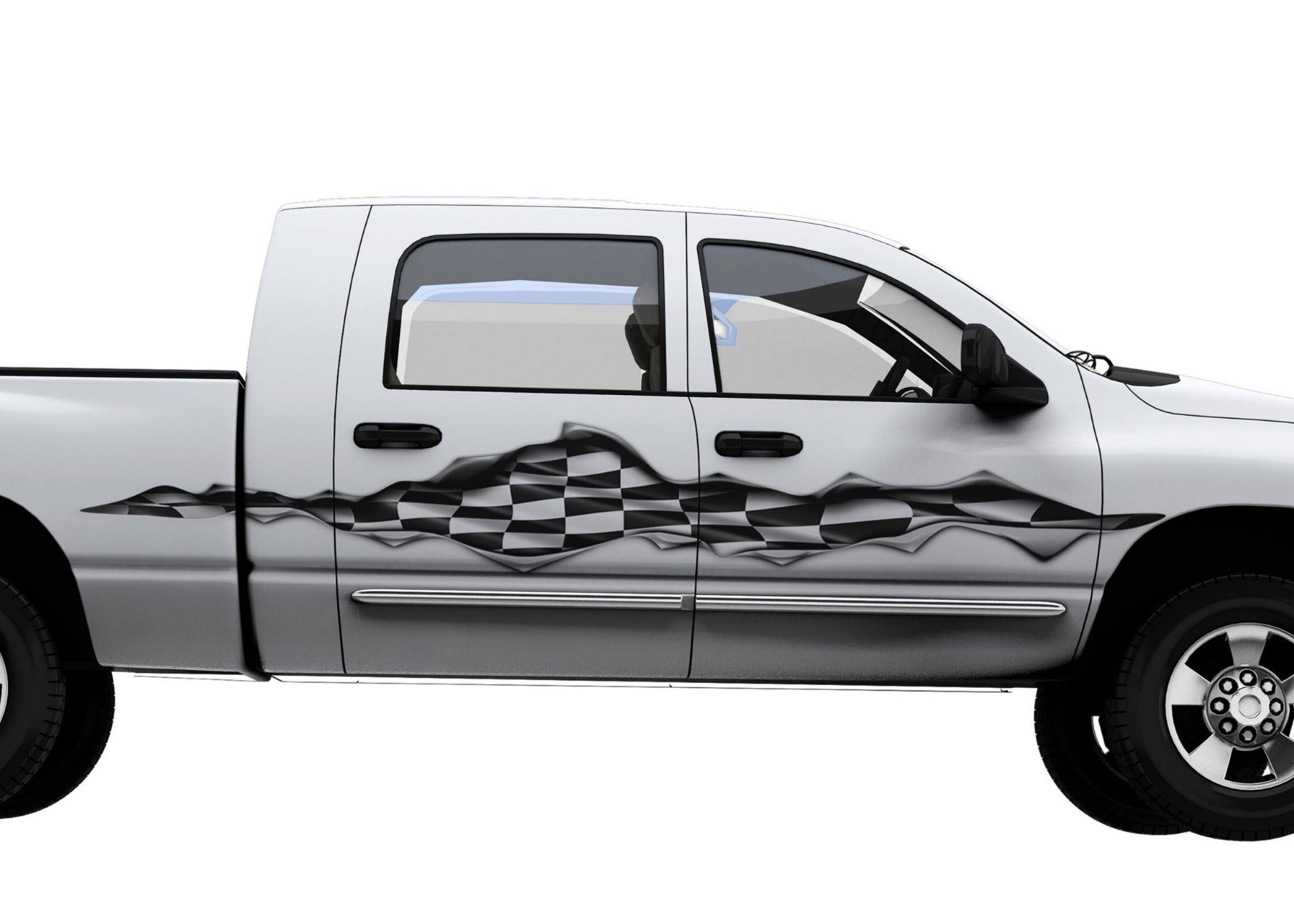 Checkered Flag Rip Vinyl Decals for Cars & Trucks | Xtreme Digital GraphiX