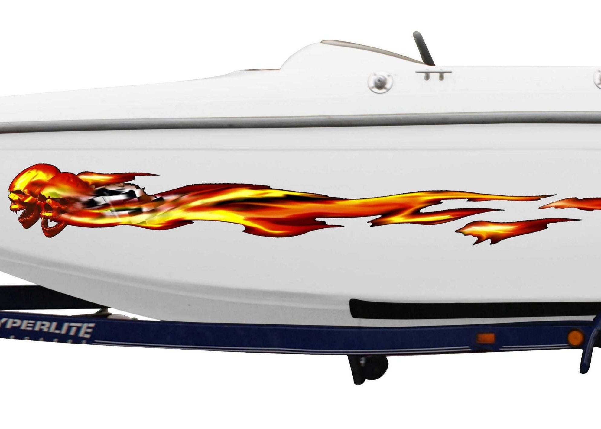 Ghost Flames Boat Decals | Port & Starboard | Xtreme Digital Graphix ...