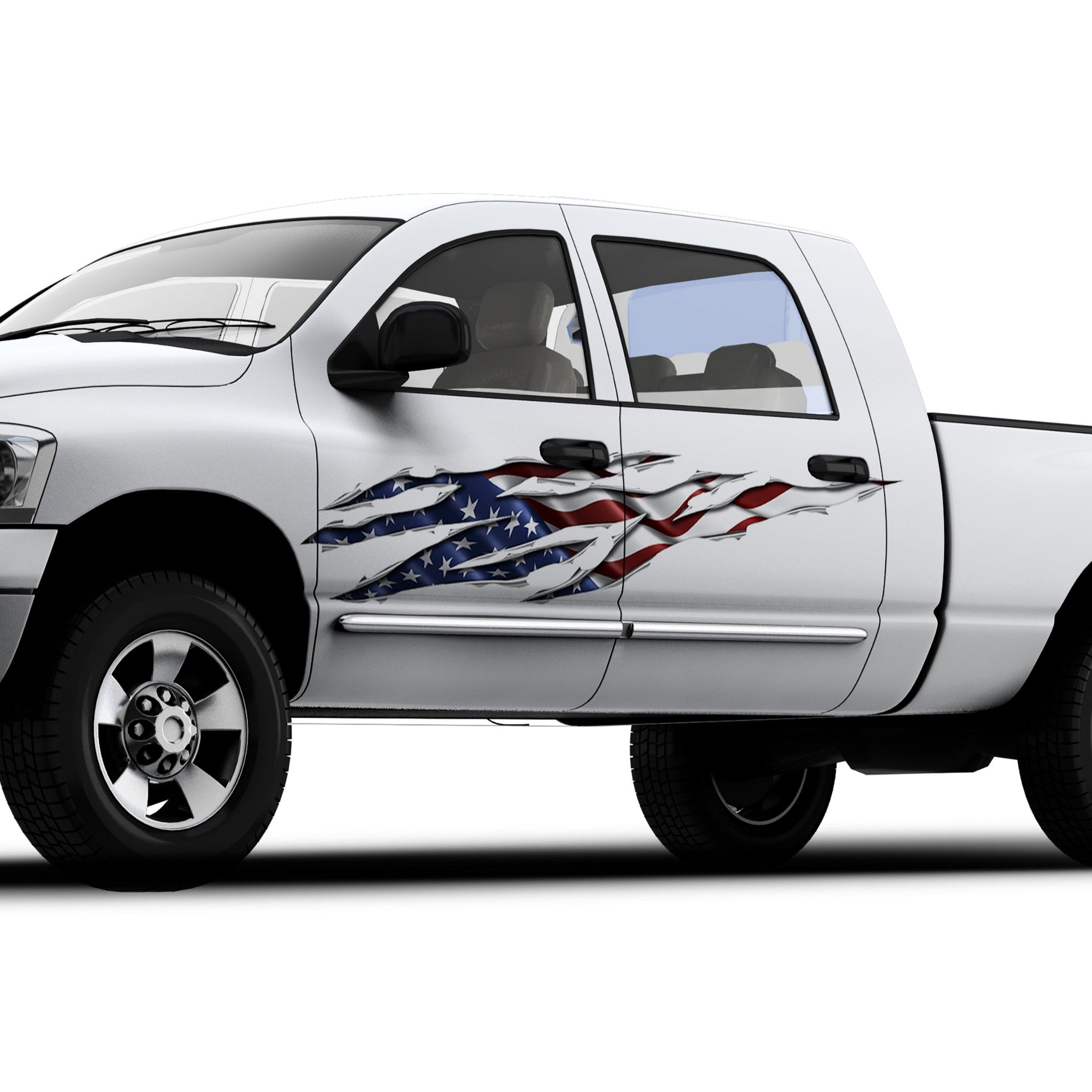 American Flag Big Rip Decal – Patriotic Graphics for Cars & Trucks ...