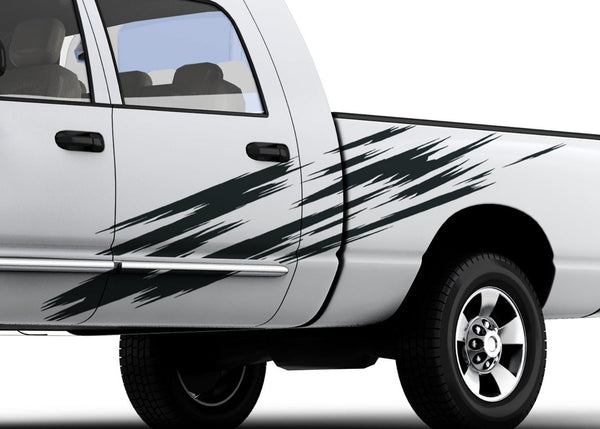 Scratch Style 4 truck side vinyl cut graphics | Xtreme Digital GraphiX