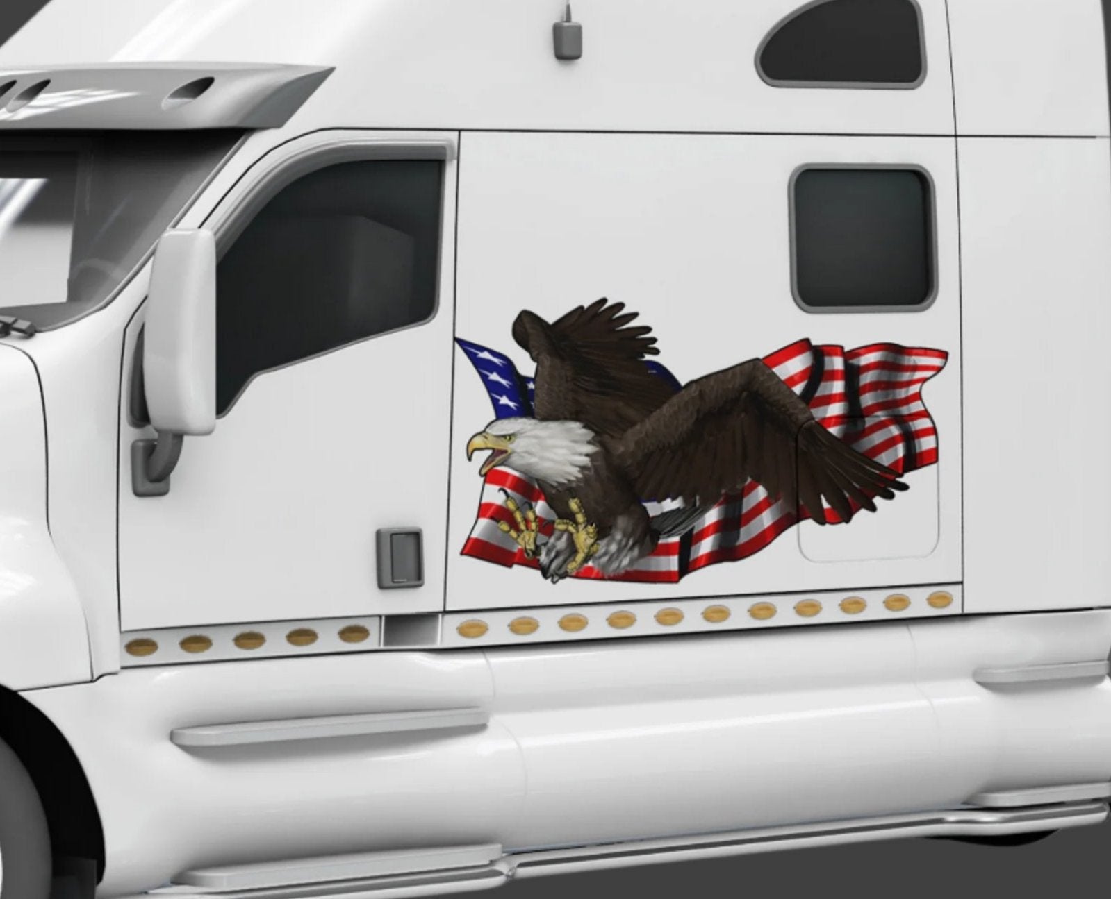 Vinyl Eagle Decals And Graphics Light Vivid Orange Bald Eagle Portrait