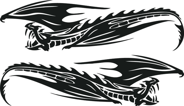 Flying Dragon Vinyl Cut Car Decals | Xtreme Digital GraphiX