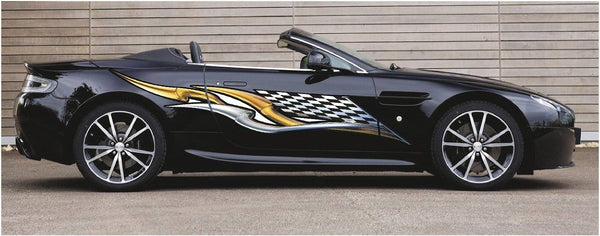 Checkered Flag Wing Vehicle Racing Graphics | Xtreme Digital GraphiX