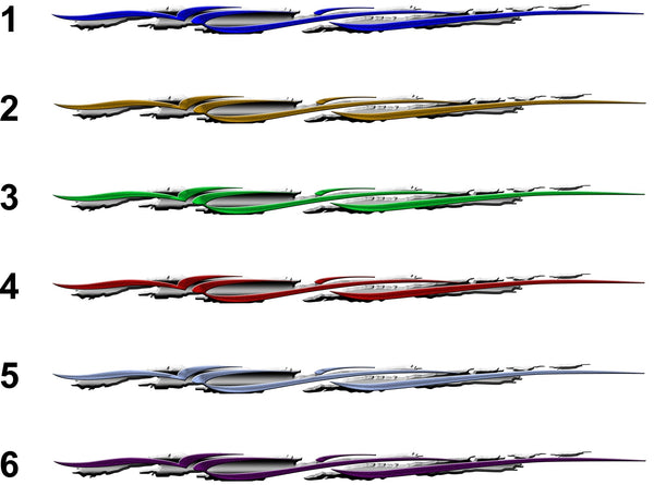 Flight boat Stripes, Vinyl watercraft Graphic Side Decals - Xtreme ...