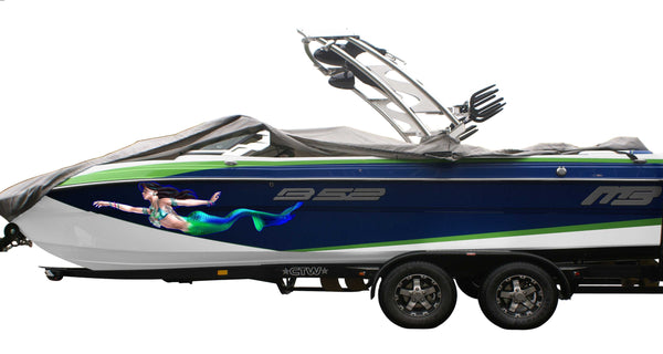 Mermaid vinyl graphics for boat, watercraft boating decals - Xtreme ...