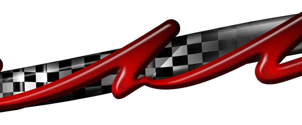 Pulse checkered flag stripes car side decals | Xtreme Digital GraphiX