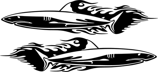 Shark boat vinyl cut graphic kit | Xtreme Digital GraphiX