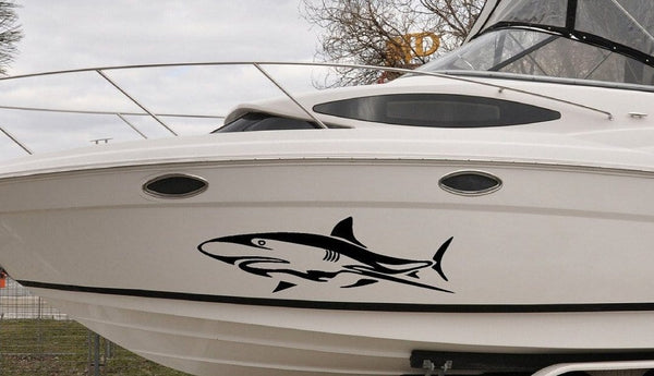 Shark vinyl cut boat & trailer decals | Xtreme Digital GraphiX