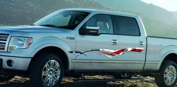 USA flag stripes vinyl Truck Patroitic Graphics | Xtreme Digital GraphiX